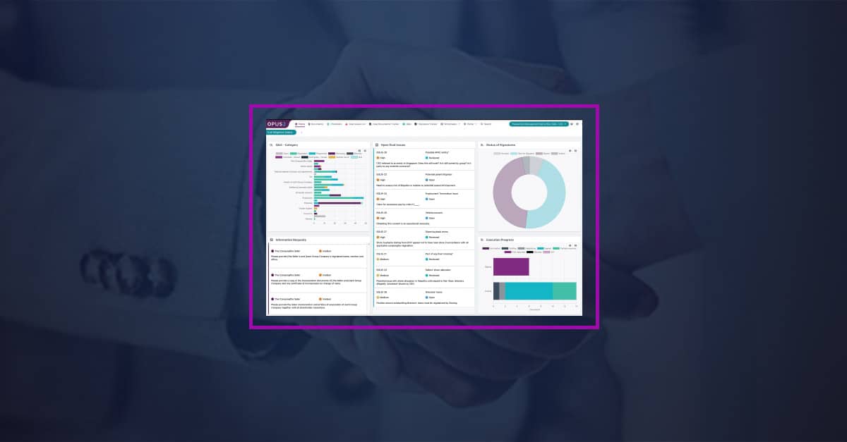 Opus 2 launches new transaction management solution for corporate M&A ...